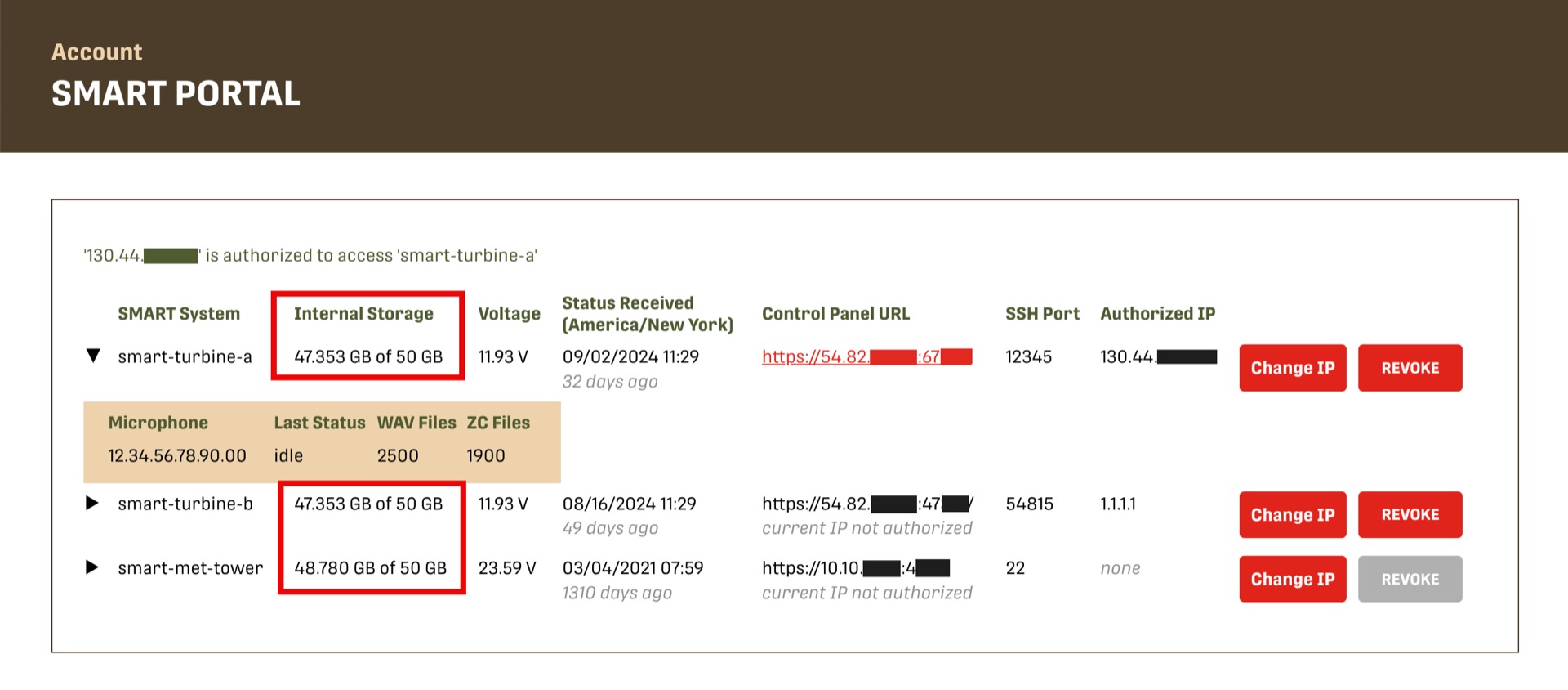 Check Available Storage Using the SMART Portal